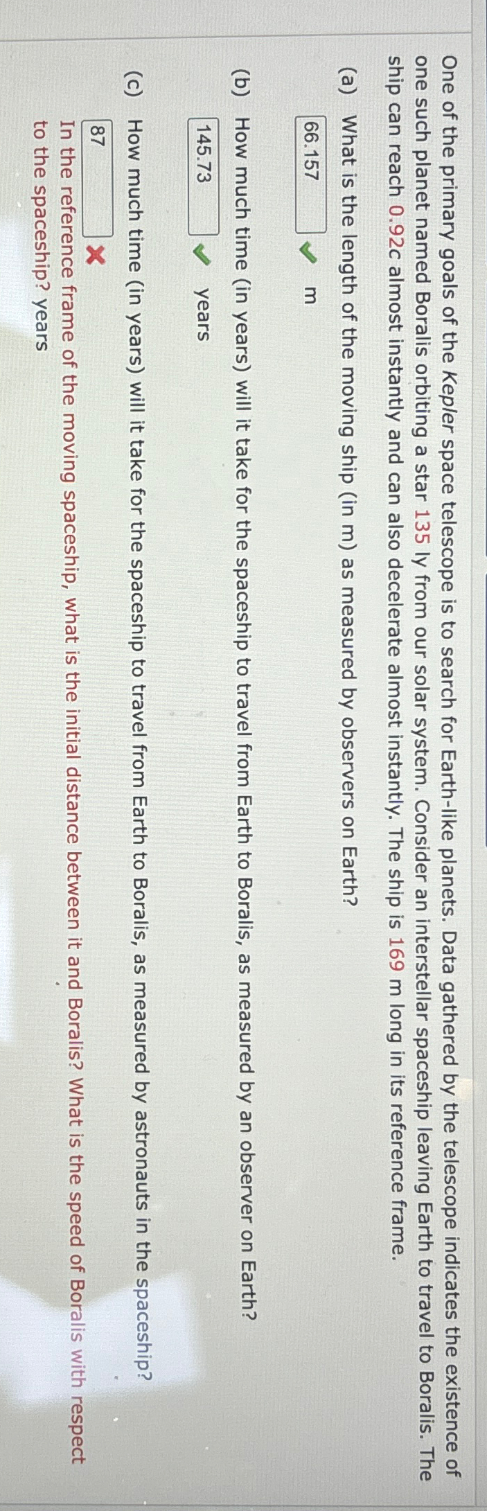 Solved One of the primary goals of the Kepler space | Chegg.com