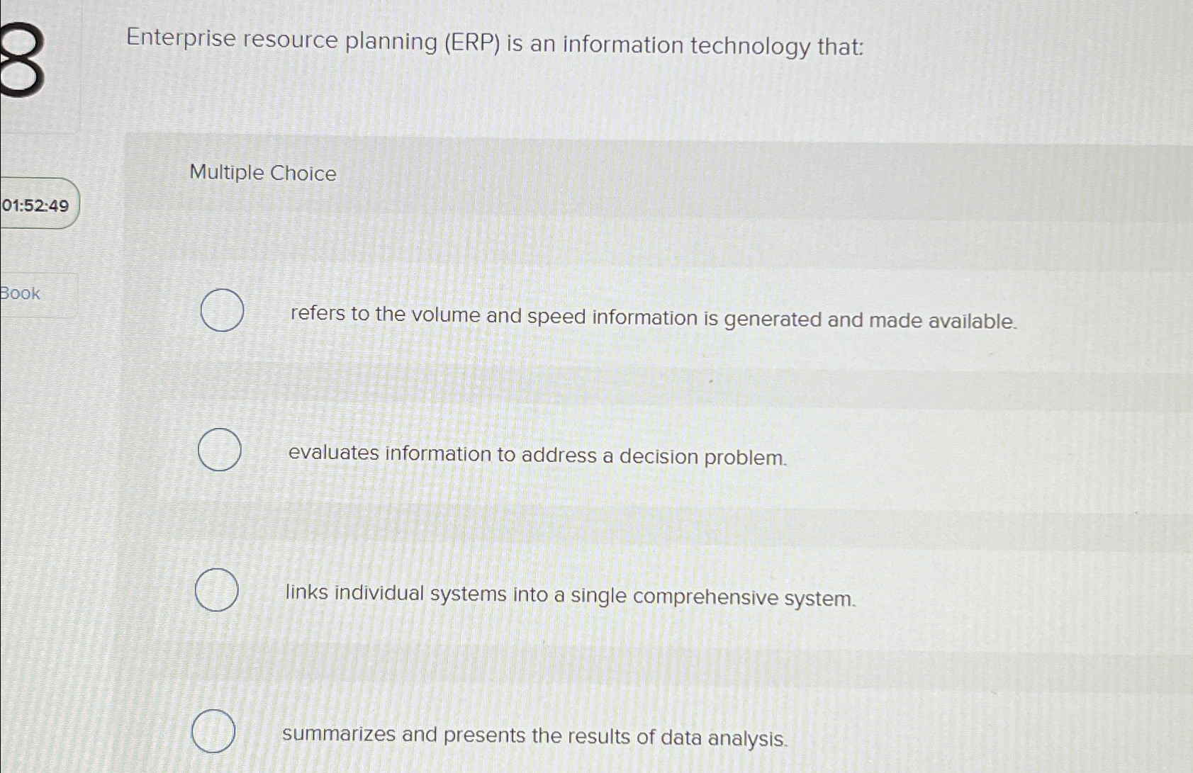 Solved Enterprise resource planning (ERP) ﻿is an information | Chegg.com