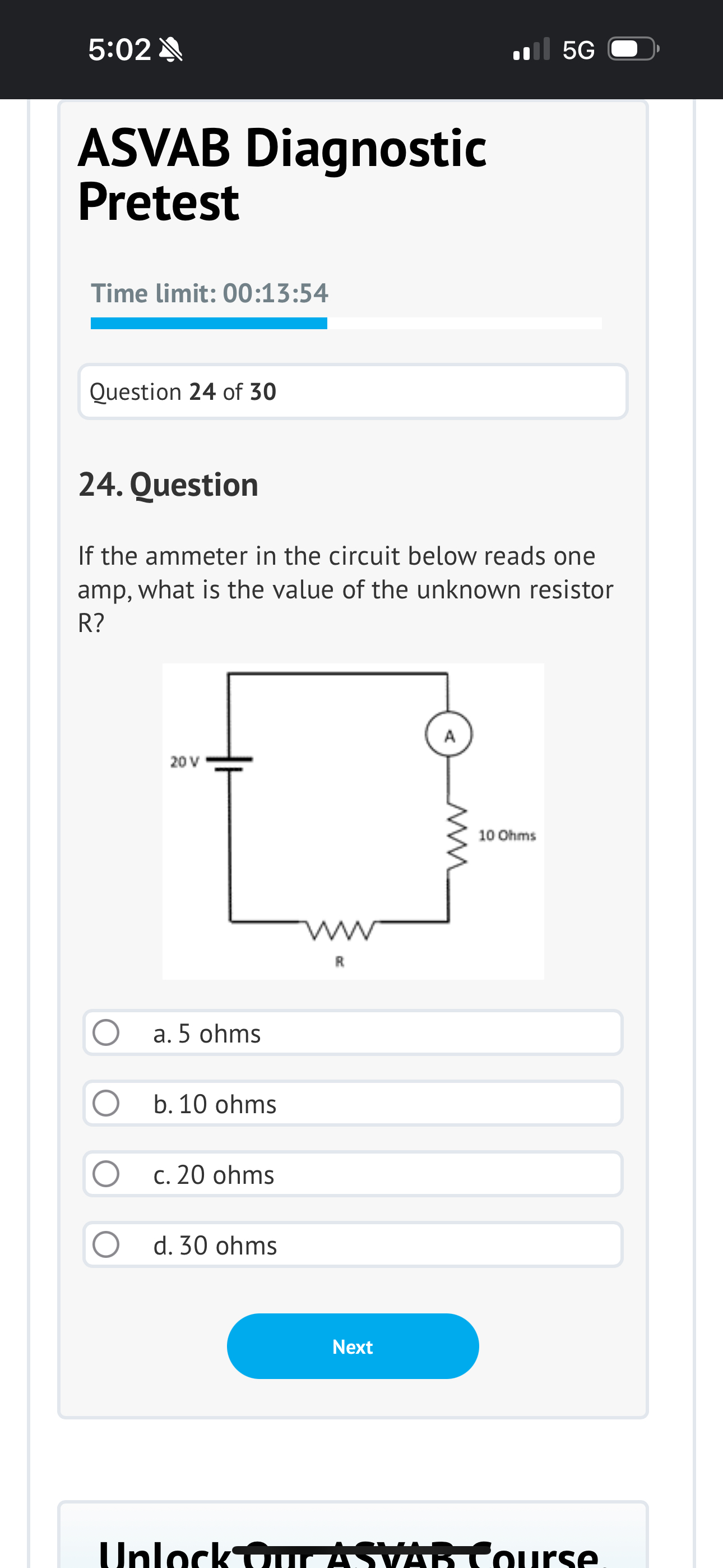 Solved Question 24 ﻿of 30QuestionIf the ammeter in the | Chegg.com