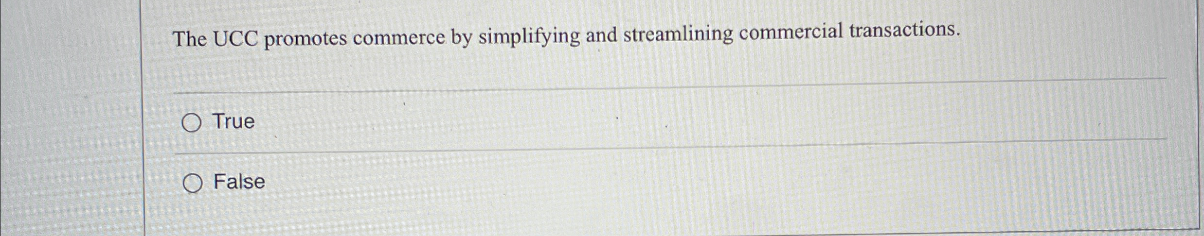 Solved The UCC promotes commerce by simplifying and | Chegg.com