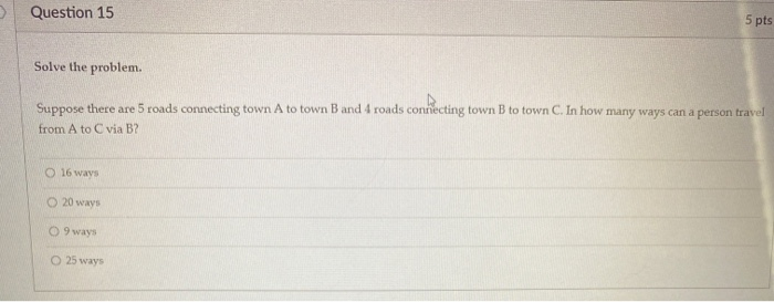 Solved Question 15 5 pts Solve the problem. Suppose there | Chegg.com