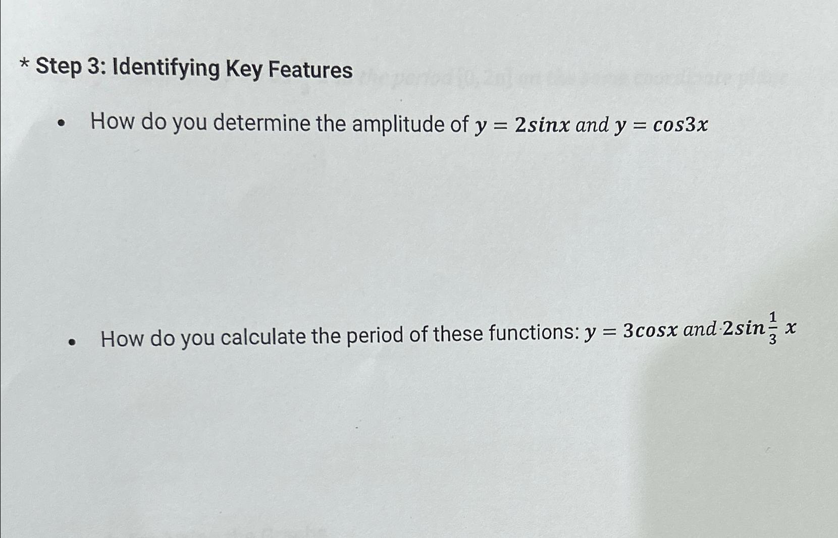 Solved Step 3: Identifying Key FeaturesHow do you determine | Chegg.com