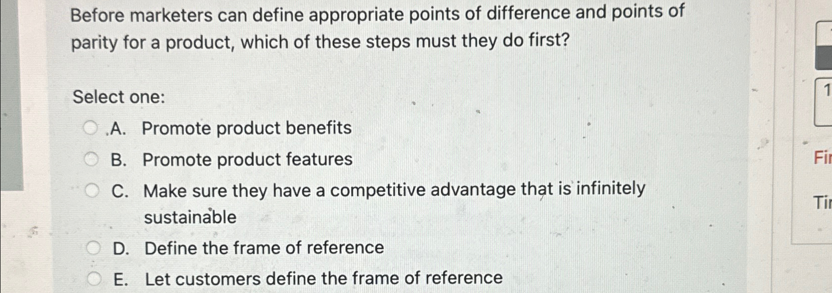 Solved Before marketers can define appropriate points of | Chegg.com