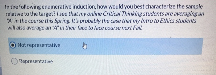 Solved In the following enumerative induction, how would you | Chegg.com