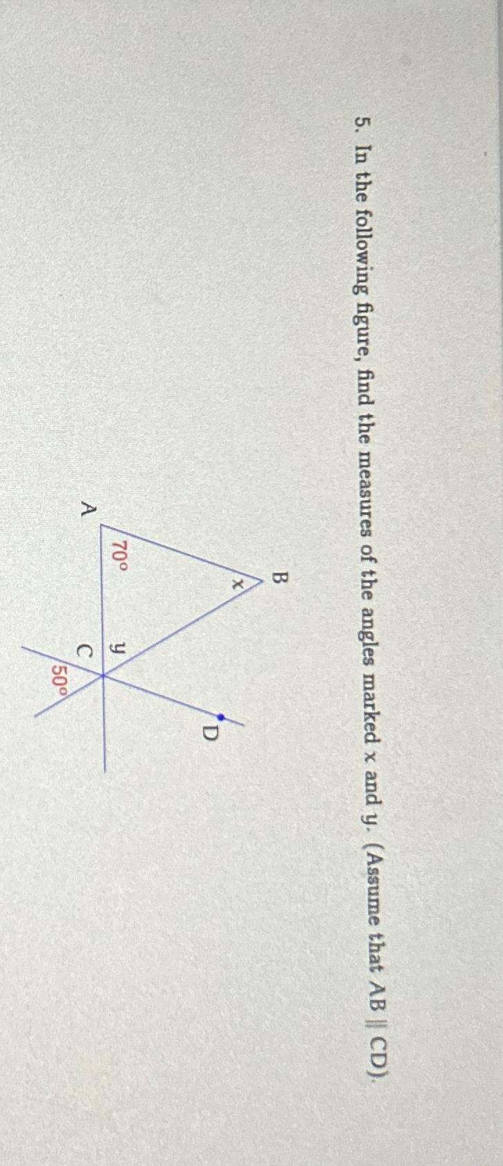 Solved In the following figure, find the measures of the | Chegg.com