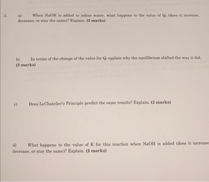 Solved PART 1 SOME SIMPLE REVERSABLE REACTIONS Table 1 (14 | Chegg.com