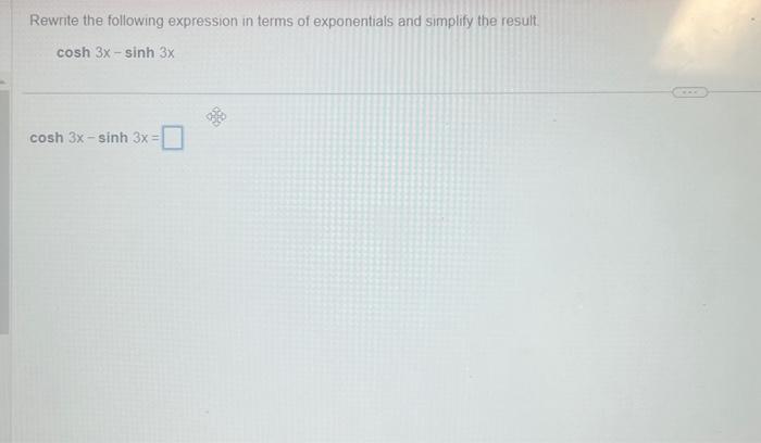 Solved Rewrite the following expression in terms of | Chegg.com