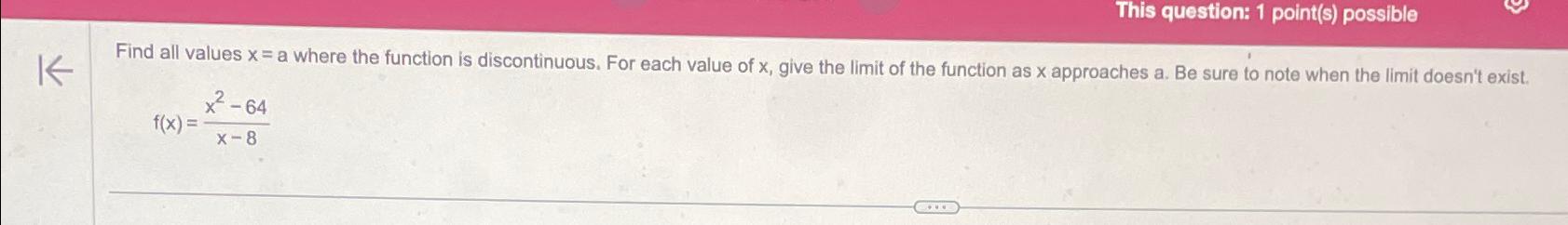 Solved This question: 1 ﻿point(s) ﻿possibleFind all values | Chegg.com