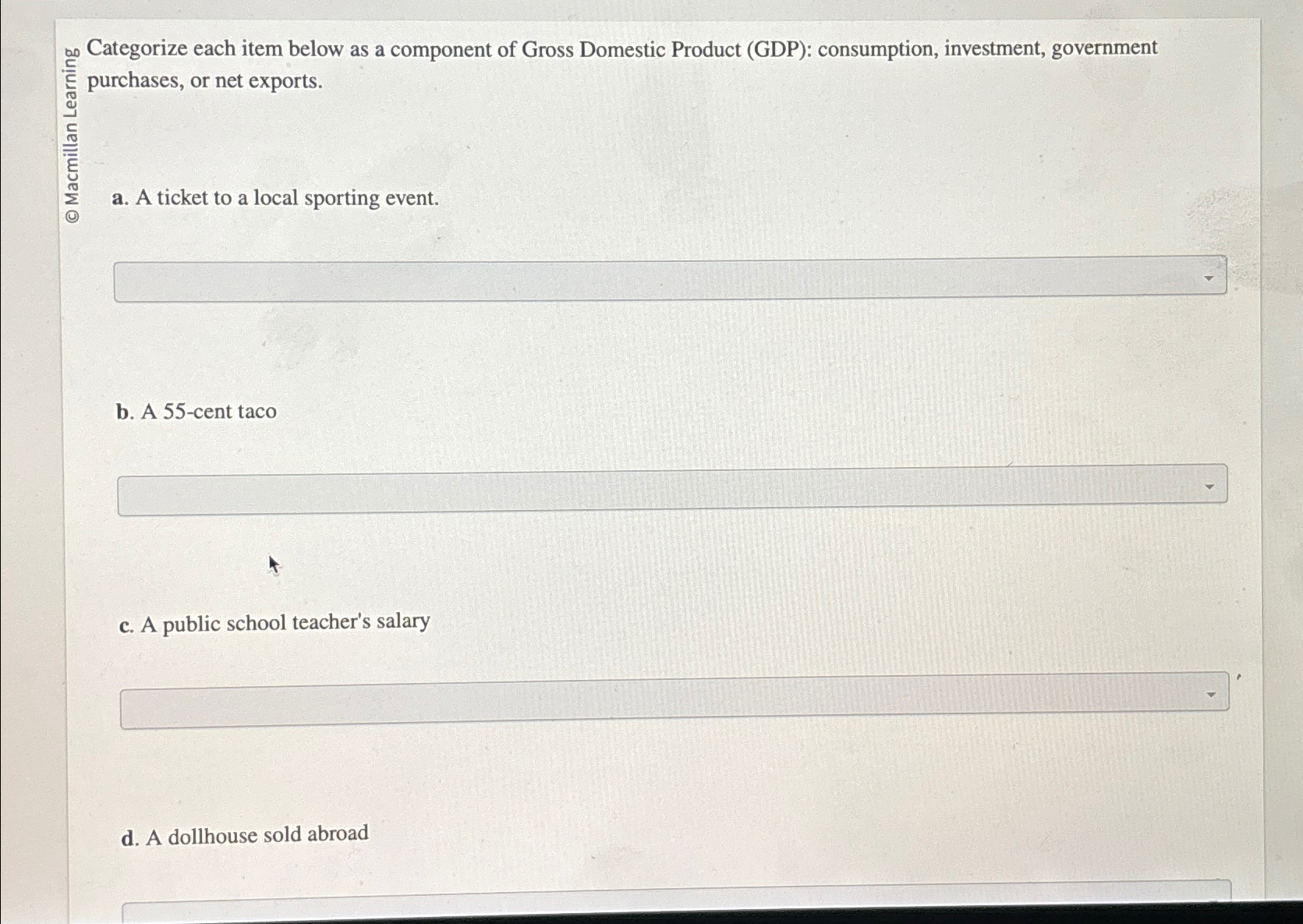 Solved ๓0 ﻿Categorize each item below as a component of | Chegg.com