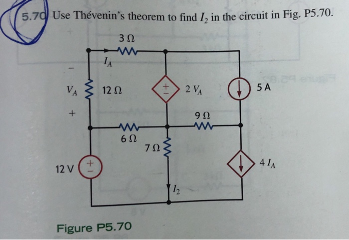 Solved 5.66 Find V. in the network in Fig. P5.66 using | Chegg.com