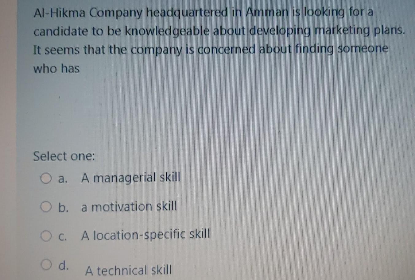 Solved Al-Hikma Company headquartered in Amman is looking | Chegg.com