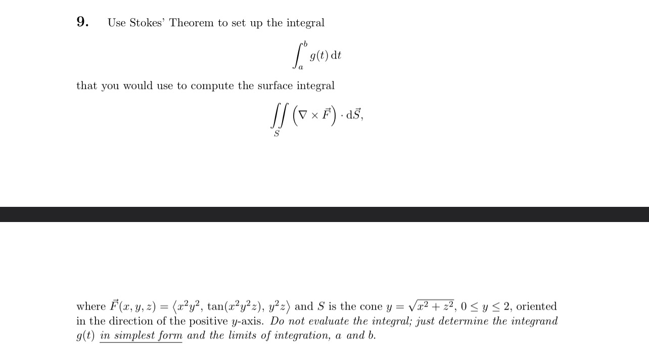 Solved Use Stokes' Theorem to set up the | Chegg.com