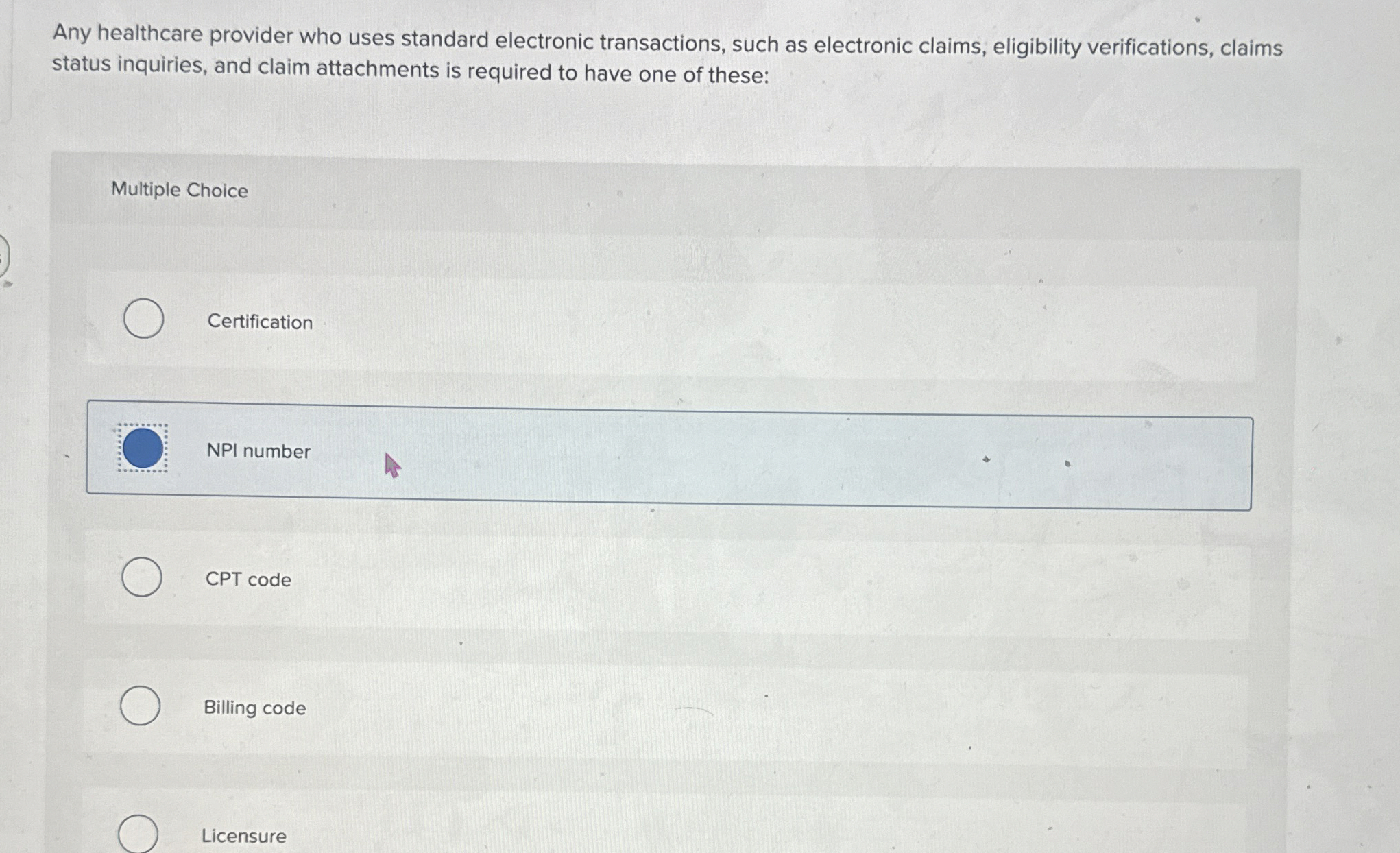 Solved Any healthcare provider who uses standard electronic | Chegg.com