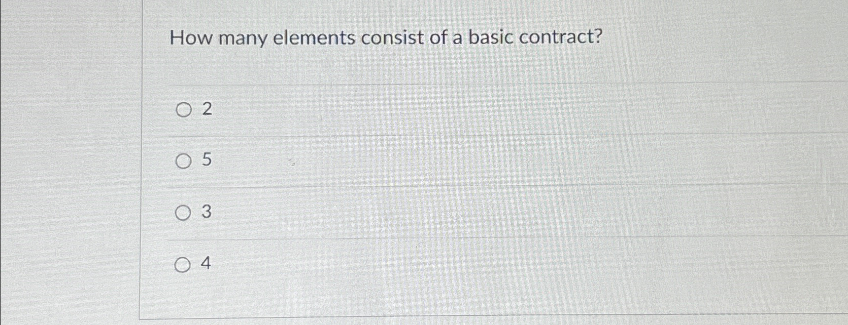 Solved How many elements consist of a basic contract?2534 | Chegg.com