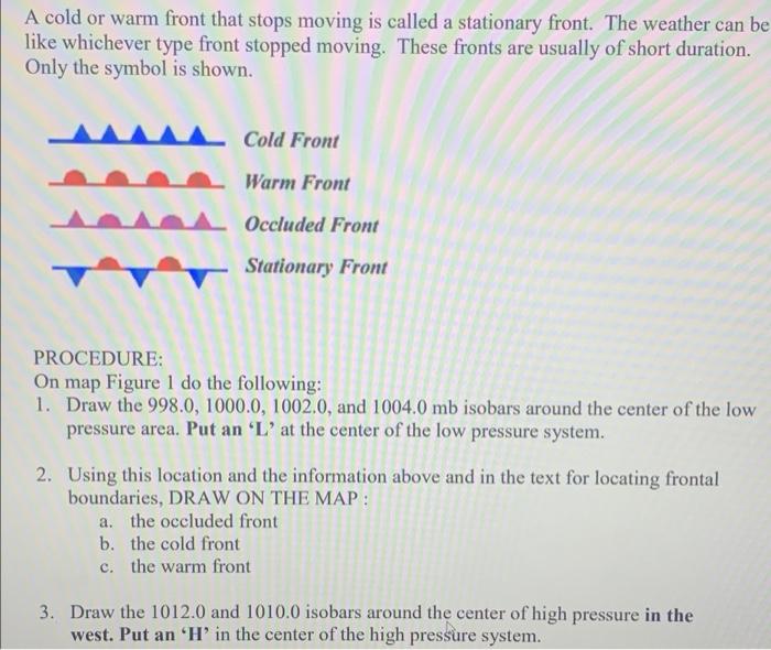 Solved INTERPRETING WEATHER MAPS Part 1: Introduction: COLD | Chegg.com
