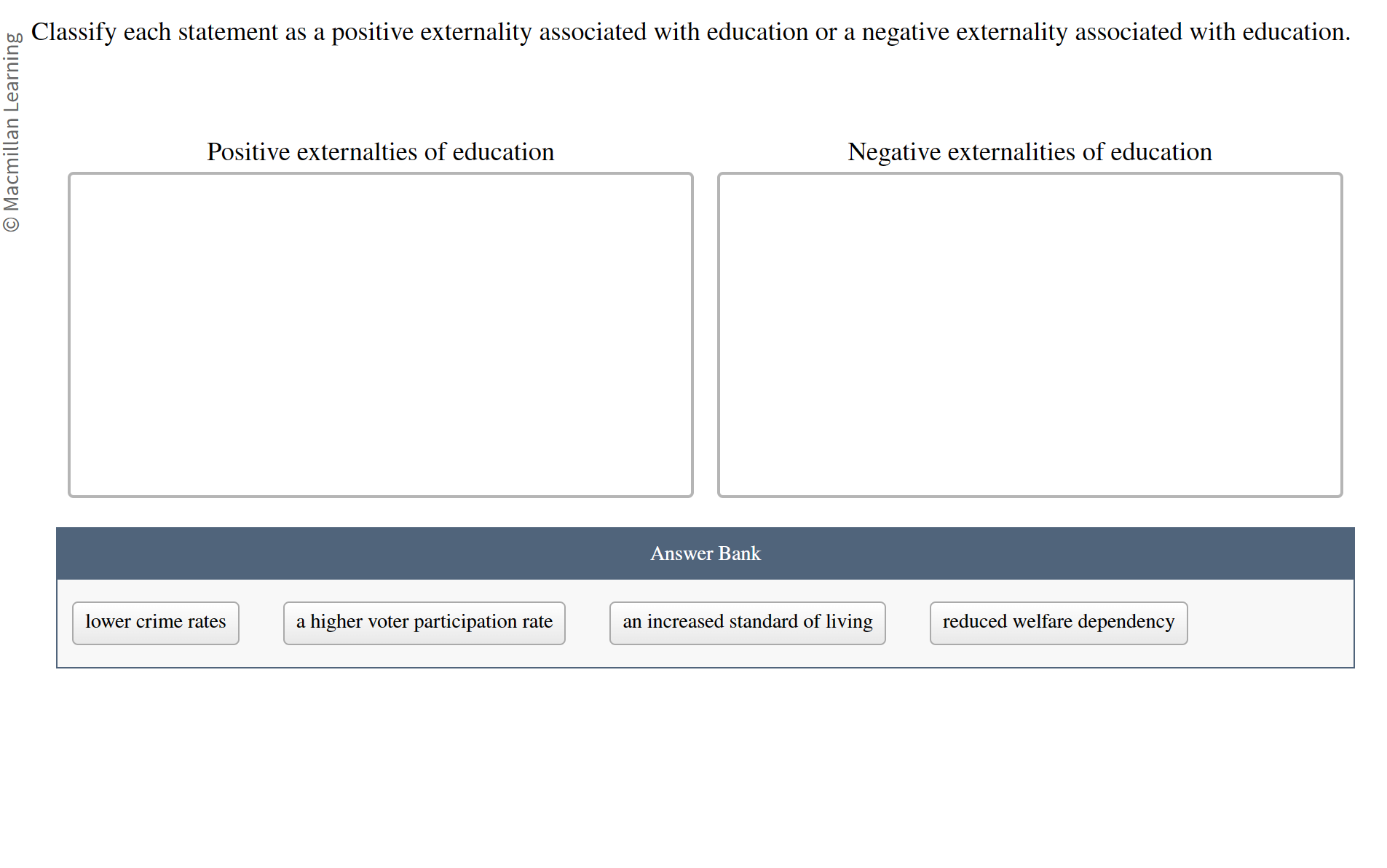 Solved Classify each statement as a positive externality | Chegg.com
