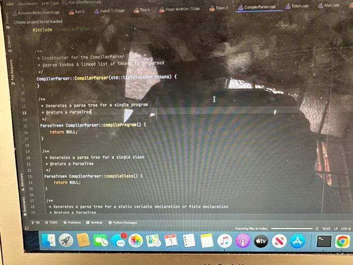 Tokens Each token has a type and corresponding value. | Chegg.com