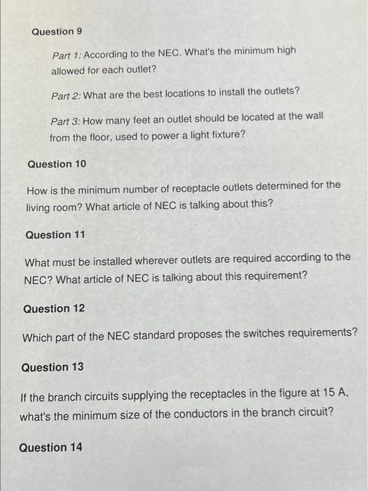 Solved Question 9 Part 1: According to the NEC. What's the | Chegg.com
