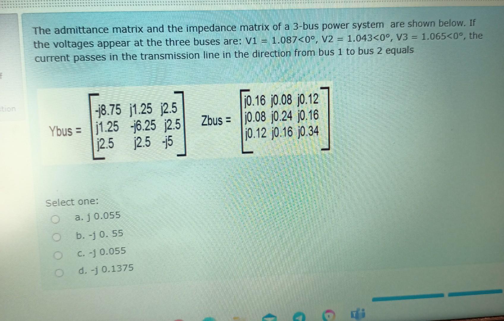 Solved The admittance matrix and the impedance matrix of a | Chegg.com