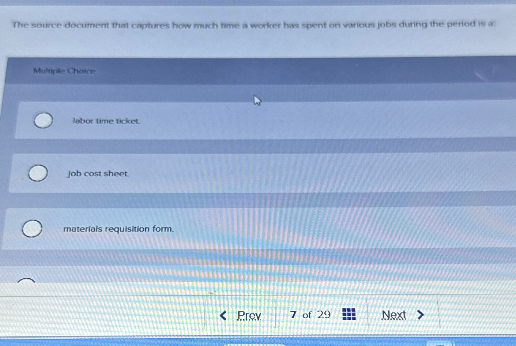 Solved The source documem that captures how much time a | Chegg.com