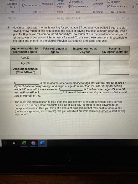 Solved Add From Files Wikipedia Comment My Add-ins Bookmark | Chegg.com
