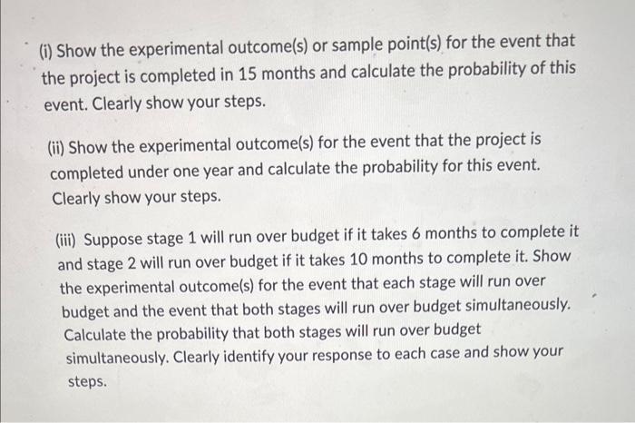 Solved project is divided into two sequential stages: Stage | Chegg.com