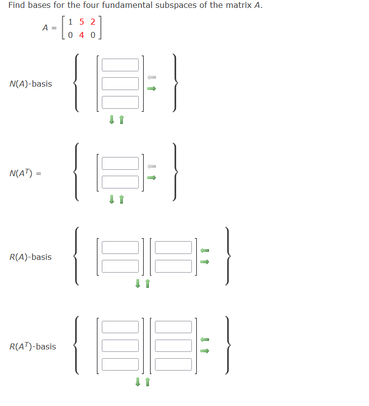 Solved Find bases for the four fundamental subspaces of the | Chegg.com