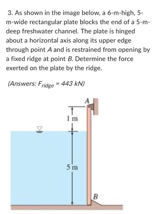 Solved 3. As shown in the image below, a 6-m-high, 5m-wide | Chegg.com