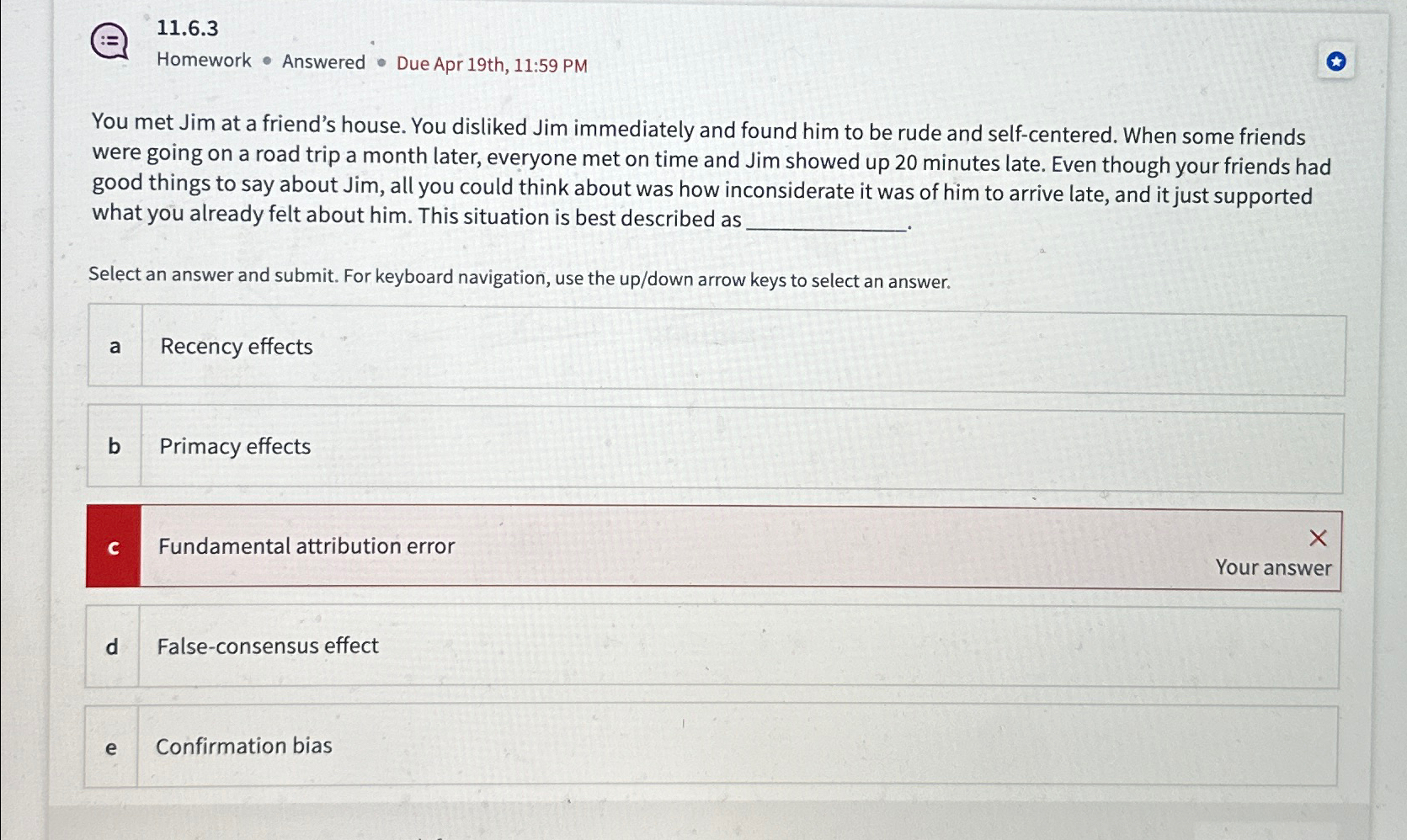 Solved 11.6 .3Homework * ﻿Answered * ﻿Due Apr 19th, 11:59 | Chegg.com