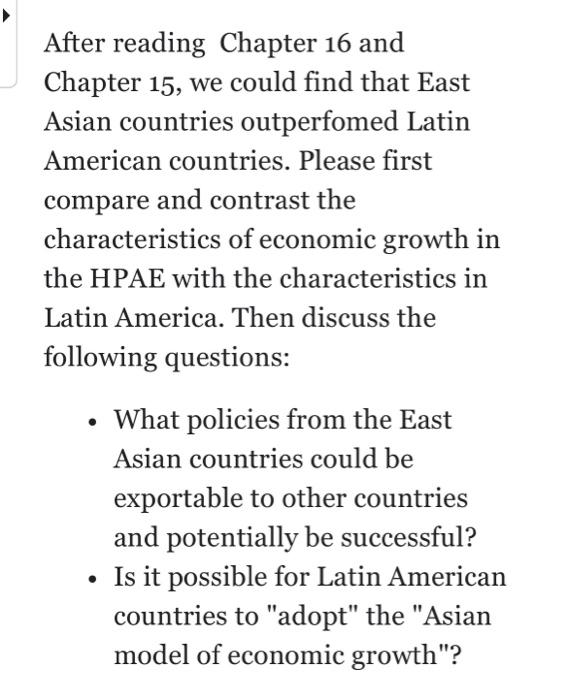 Solved After reading Chapter 16 and Chapter 15, we could | Chegg.com