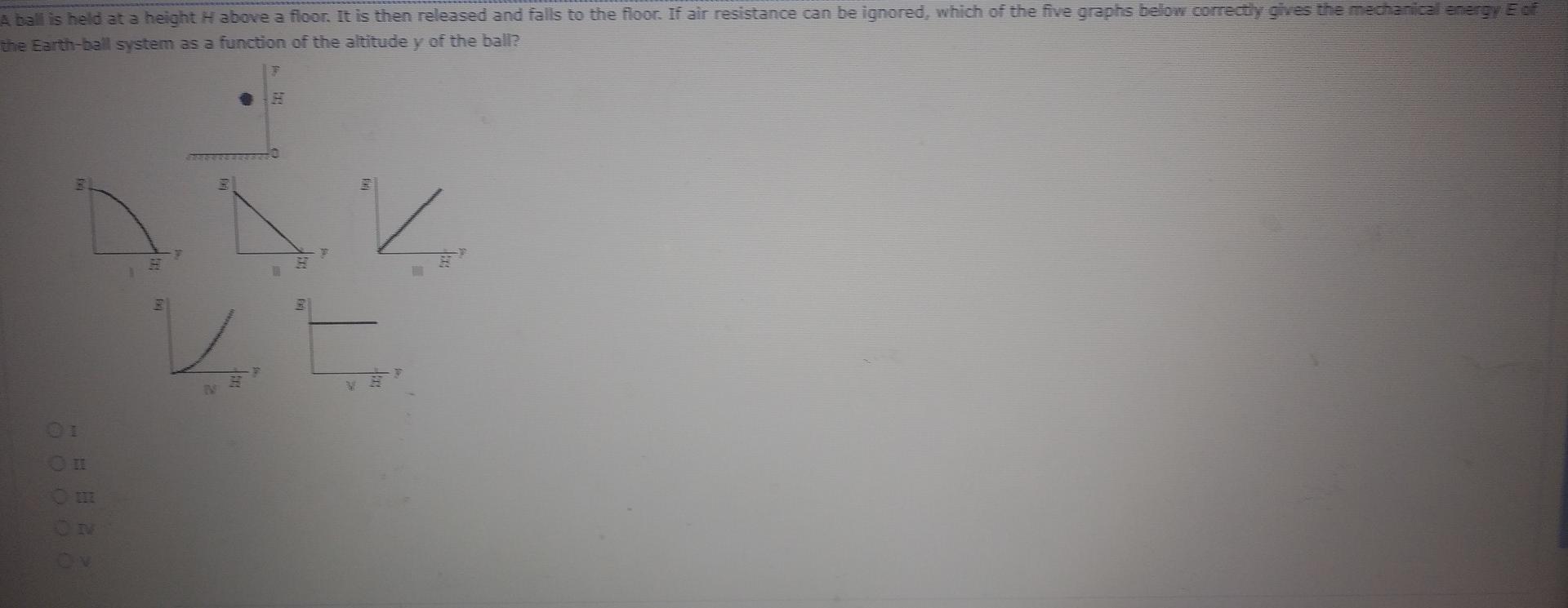 Solved A ball is held at a height H above a floor. It is | Chegg.com