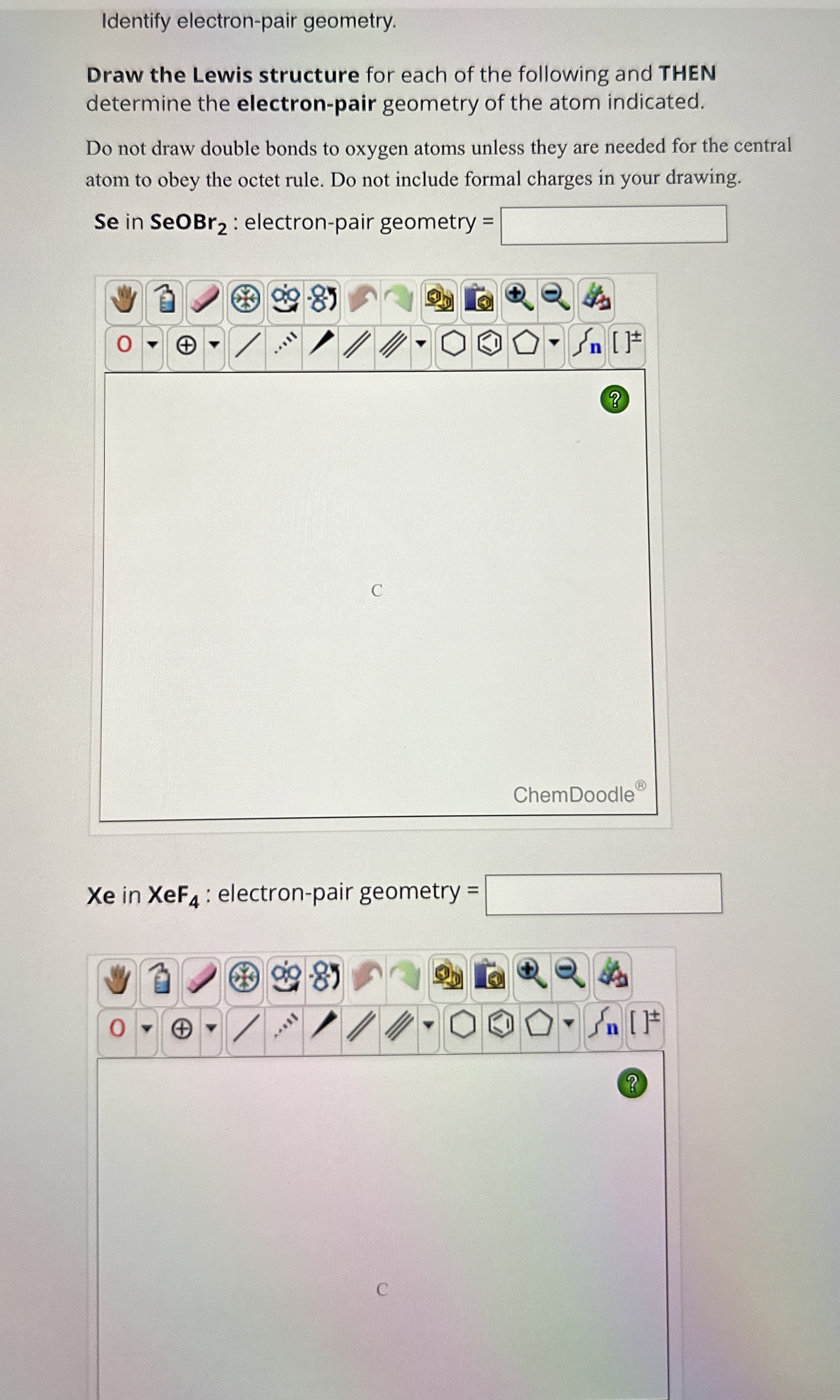 Solved Identify electron-pair geometry.Draw the Lewis | Chegg.com