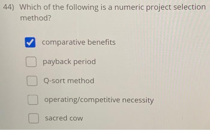 Solved 39) The attempts to link the organization's projects | Chegg.com