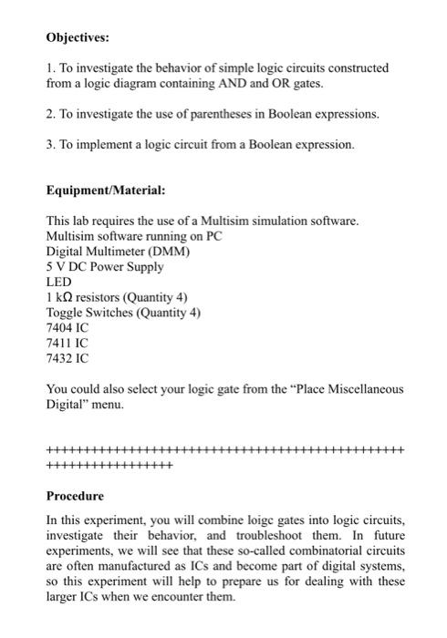 Solved Simulate and Construct in Multisim software and | Chegg.com