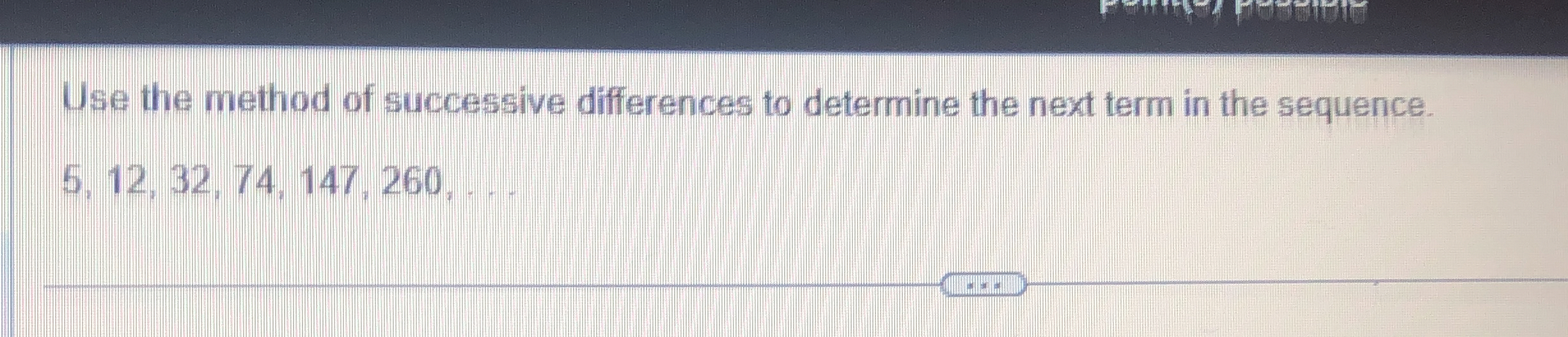 Solved Use the method of successive differences to determine | Chegg.com