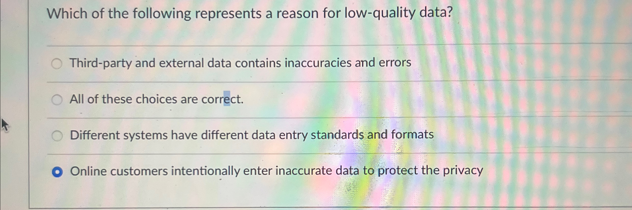 Solved Which of the following represents a reason for | Chegg.com