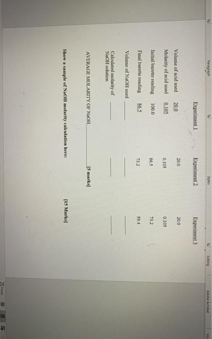 Solved FORMULA OF ACIDUSED: HCL Write the balanced equation | Chegg.com