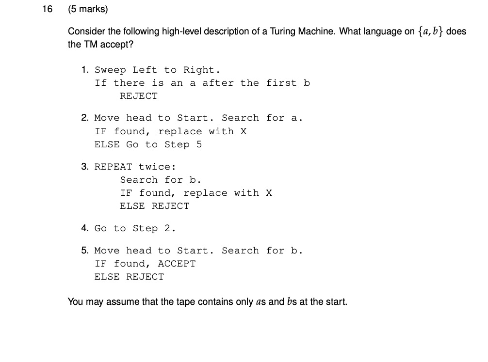 Solved 16 (5 ﻿marks)Consider the following high-level | Chegg.com