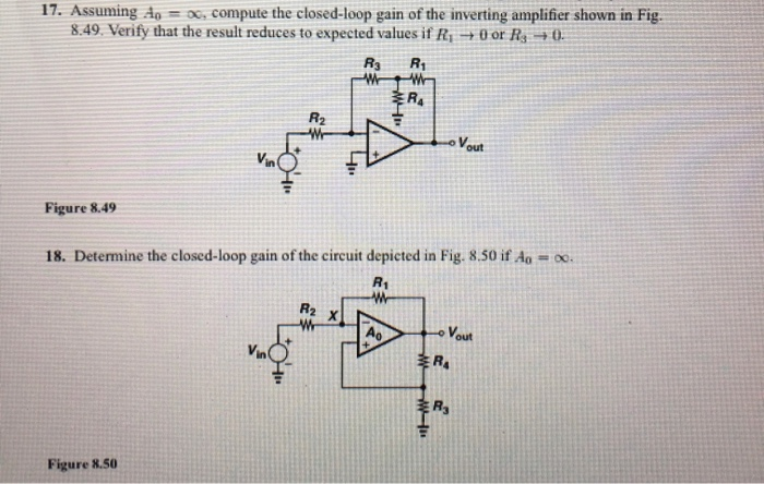 Solved 11. Calculate the closed-loop gain of the | Chegg.com
