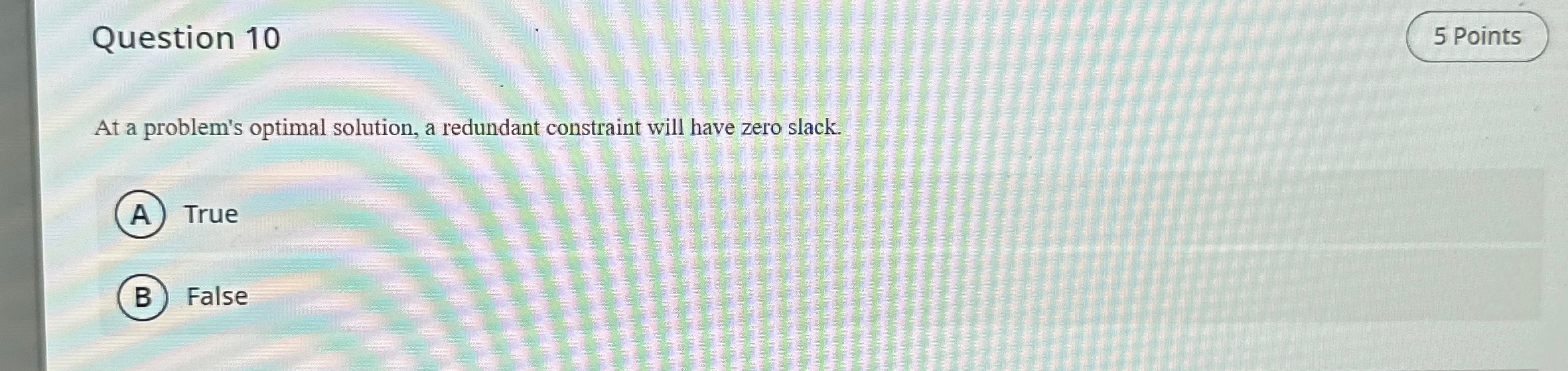 Solved Question 10At a problem's optimal solution, a | Chegg.com