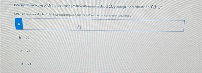 Solved How many molecules of O2 are needed to produce | Chegg.com