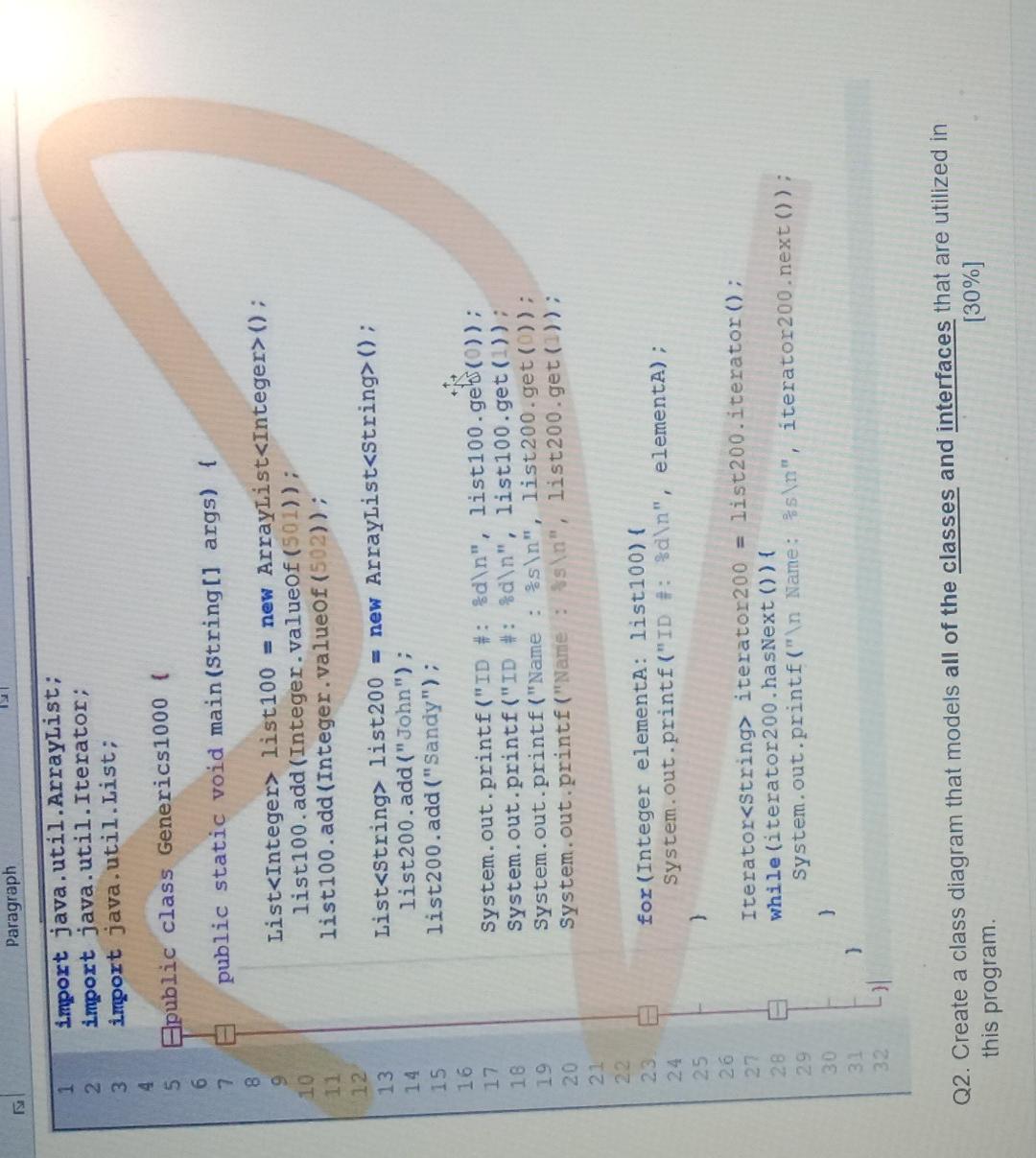 Solved Q2. Create a class diagram that models all of the | Chegg.com