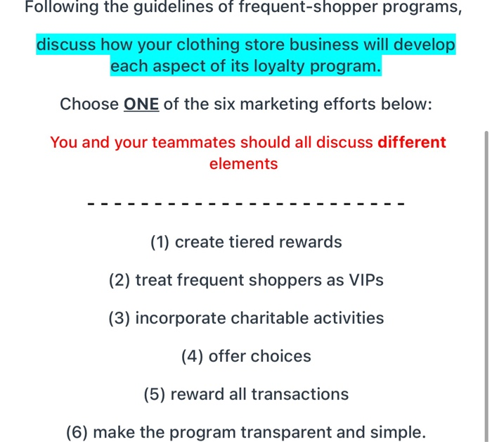 Solved Following the guidelines of frequent-shopper | Chegg.com