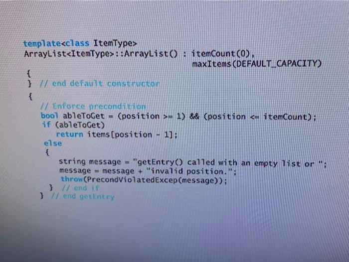 Solved C++ Question: Write an implementation of the ADT list | Chegg.com