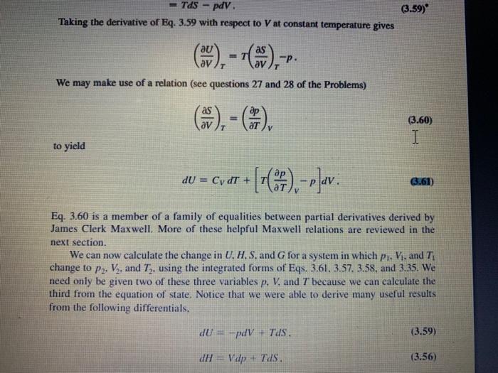 Solved 5) Derive the following general equation for the | Chegg.com