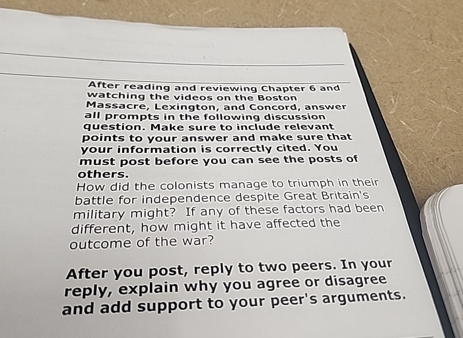 Solved After reading and reviewing Chapter 6 ﻿and watching | Chegg.com