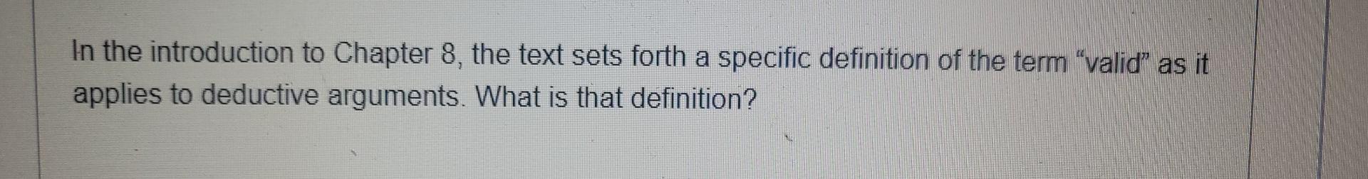 In the introduction to Chapter 8, the text sets forth | Chegg.com