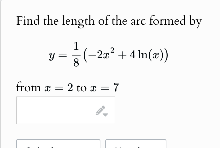 Solved Find the length of the arc formed | Chegg.com