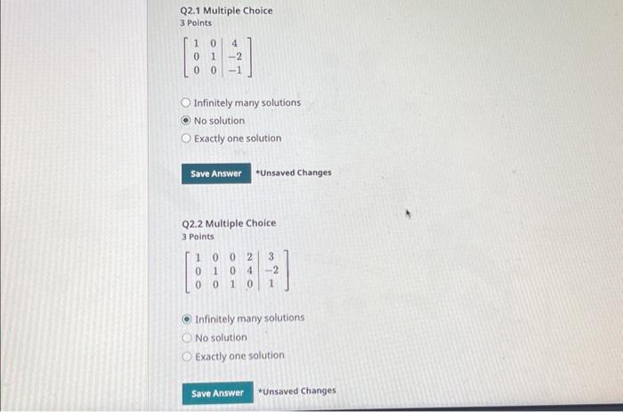 Solved Q2.1 Multiple Choice 3 Points 0 01 0 0 4 - Infinitely | Chegg.com