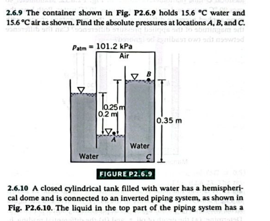 Solved 2.6.9 ﻿The container shown in Fig. P2.6.9 ﻿holds | Chegg.com